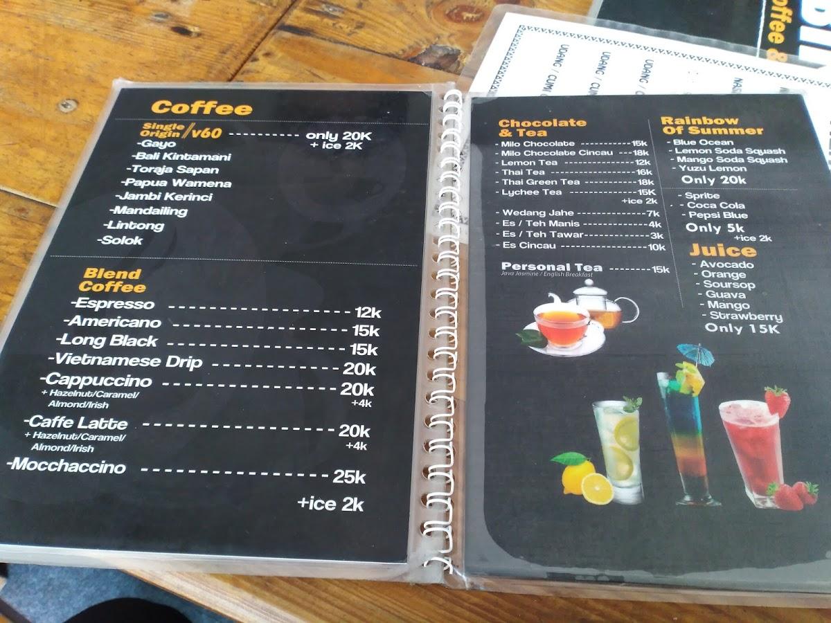 Menu at Bim's Coffee & Eatery cafe, Tangerang