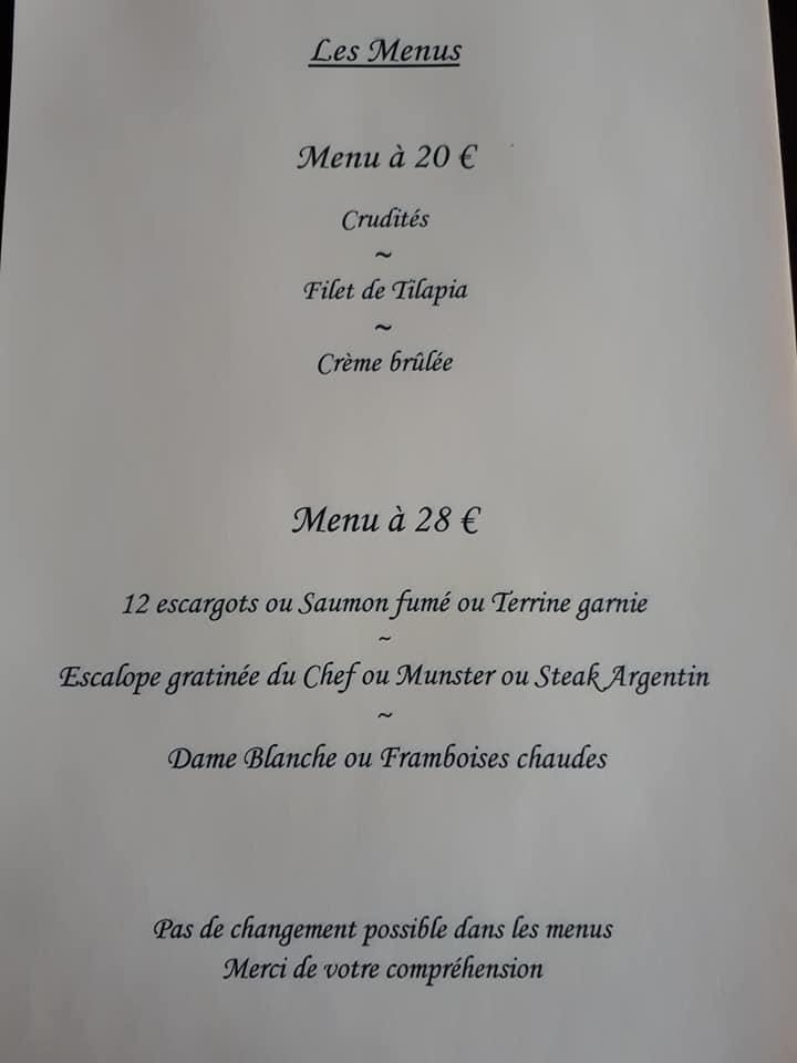Menu au Le Carnivore pub et bar, Cocheren
