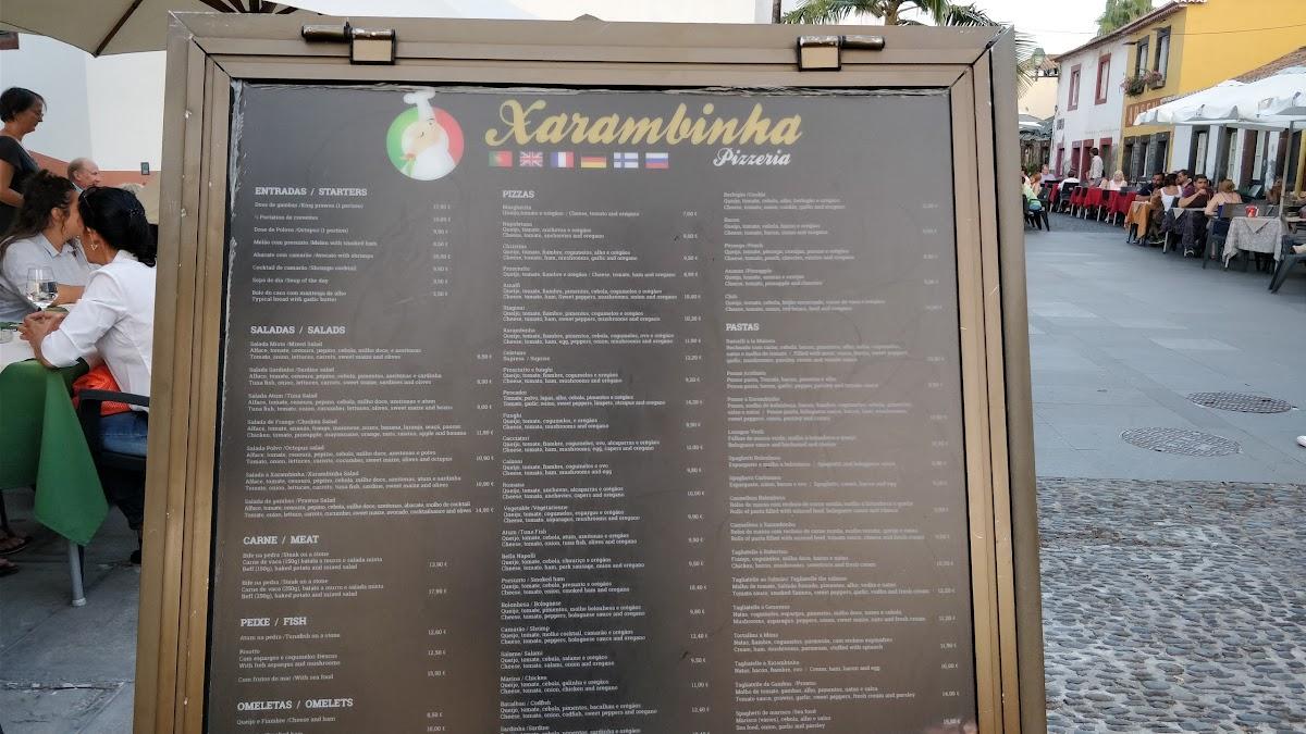 Menu at Xarambinha Pizzeria Expresso, Funchal