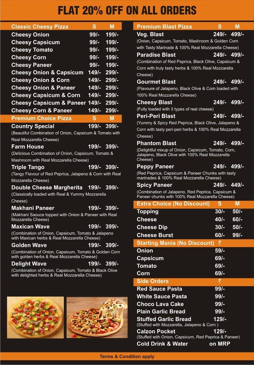 Menu at Cafe Pizzera, Bareilly, D-40