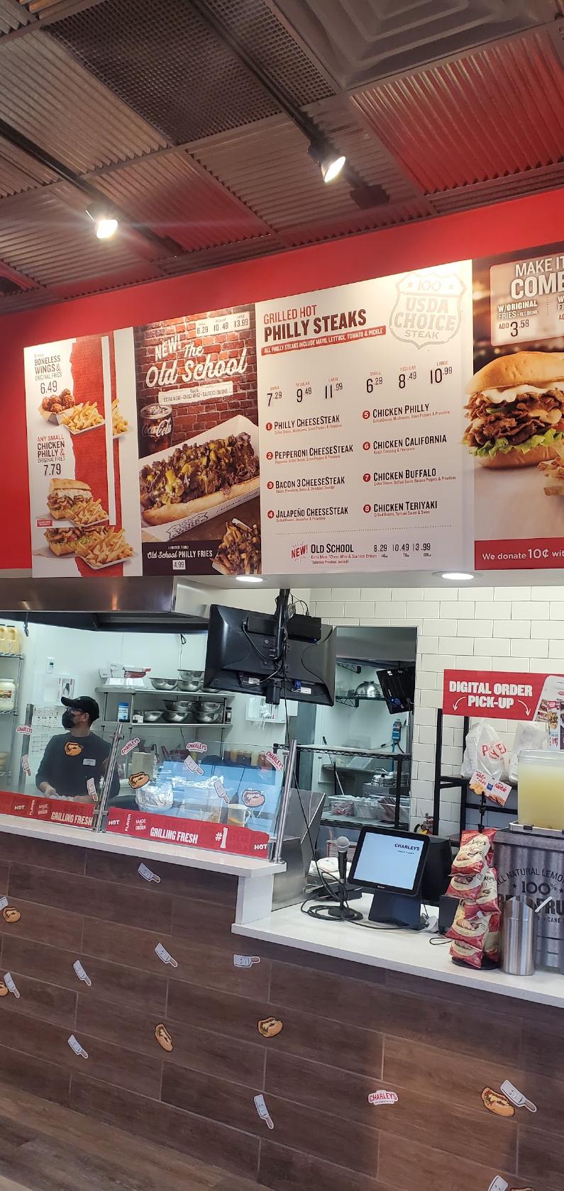 Menu at Charleys Cheesesteaks and Wings fast food, Parma
