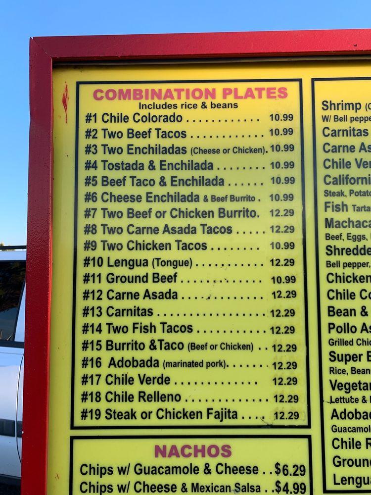 Menu at El Forastero Méxican Food fast food, Stockton, E Hammer Ln