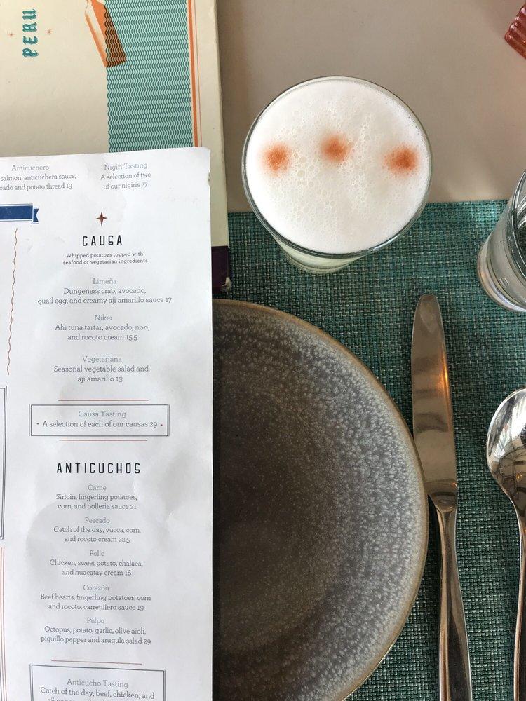 Menu at La Mar Cocina Peruana restaurant, San Francisco