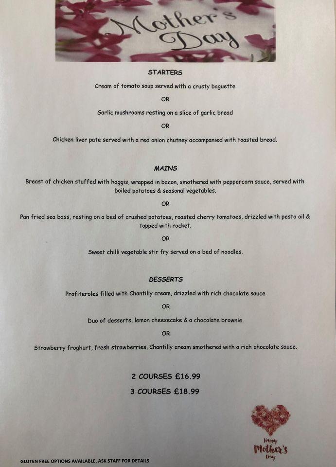 Menu at The Livingston Inn restaurant, Livingston