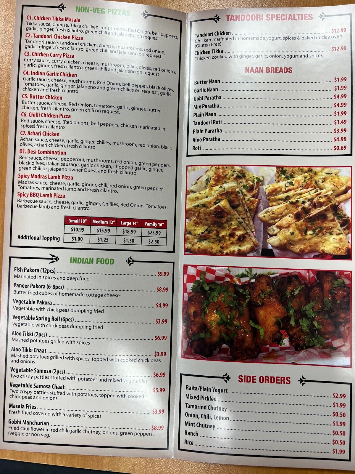 Menu at The Original Chicago's Pizza and Curry-Franklin pizzeria, Franklin