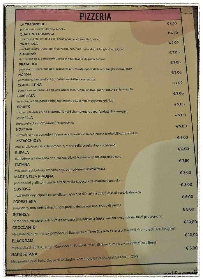 Menu da Black Tam - Taranto ristorante, Taranto