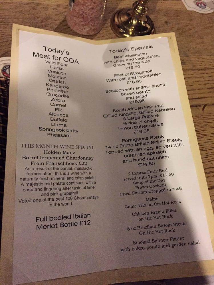 Menu at The Chetwode Arms pub & bar, Warrington
