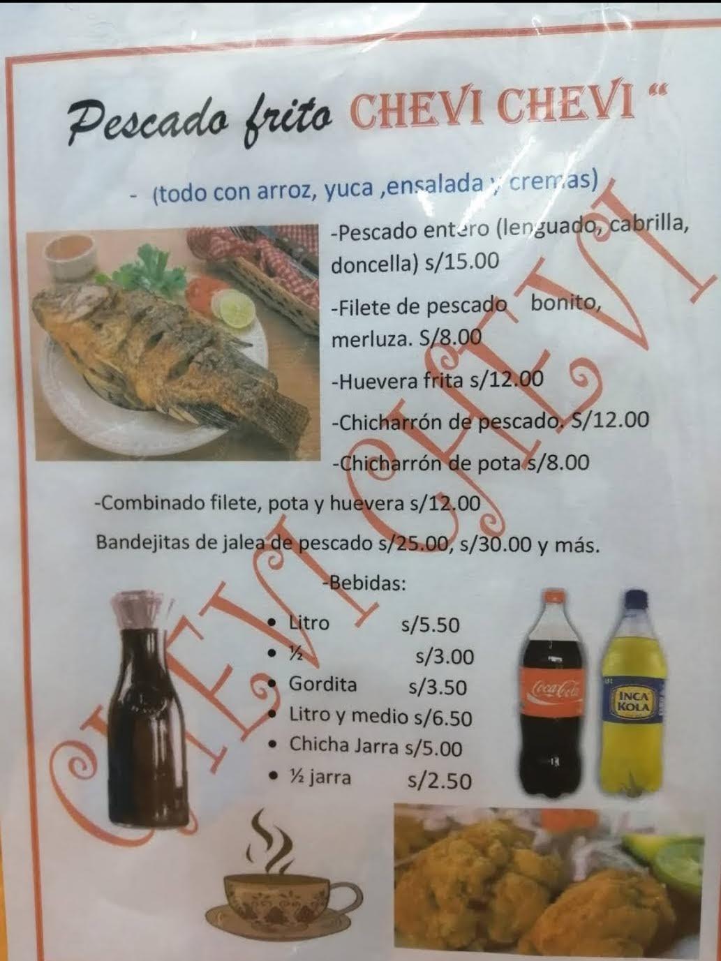 Menu at CHEVI CHEVI restaurant, La Perla District