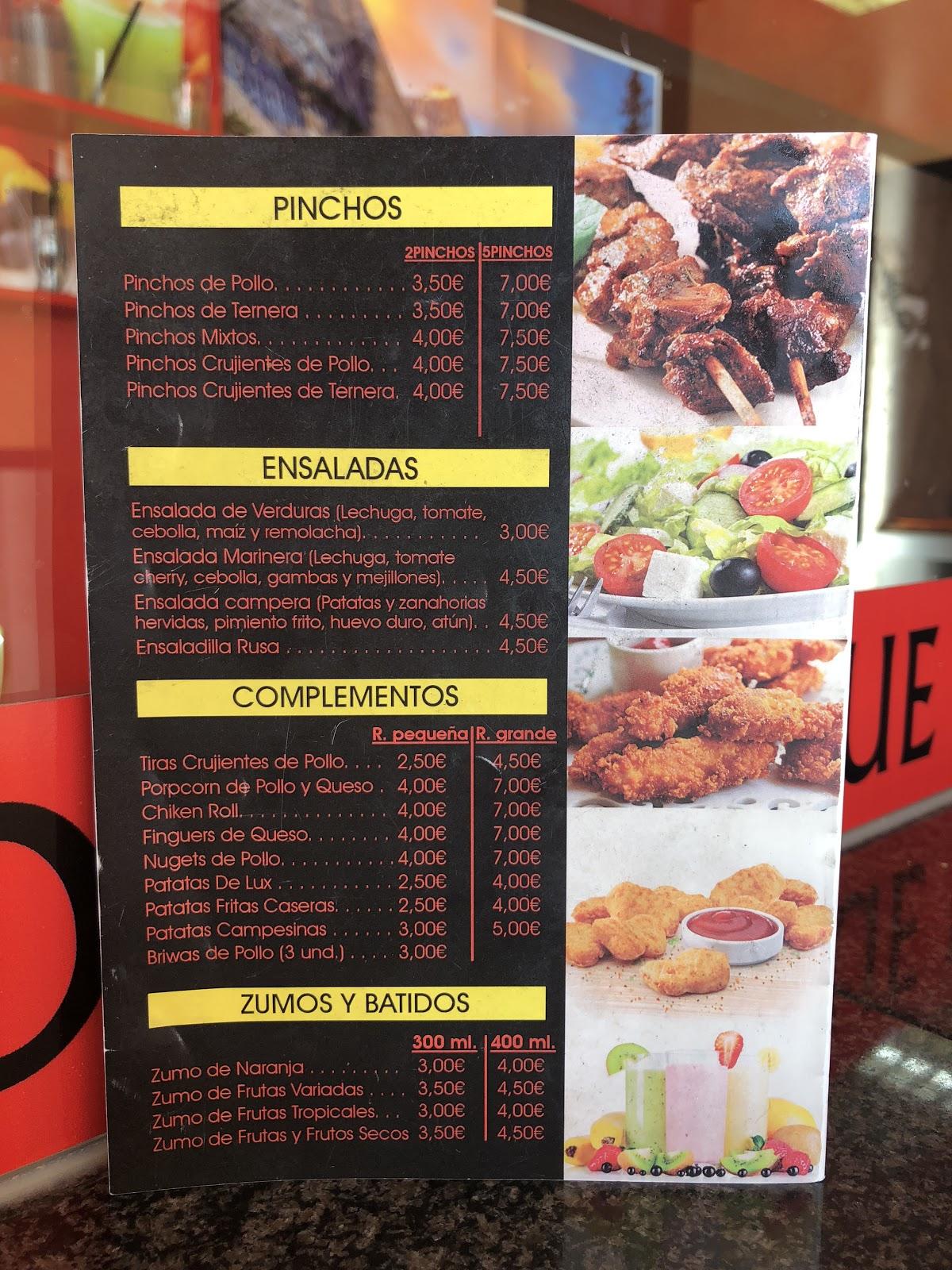 Menu at Chicken Chic restaurant, Parla