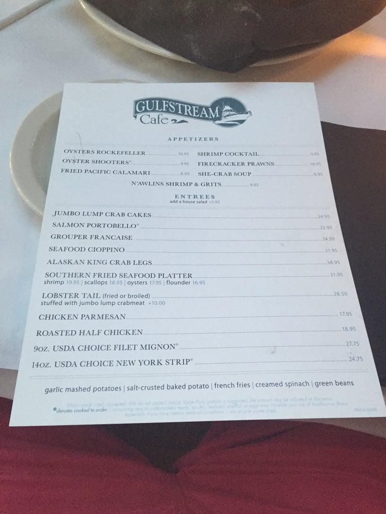 Menu at Gulfstream Cafe, Garden City