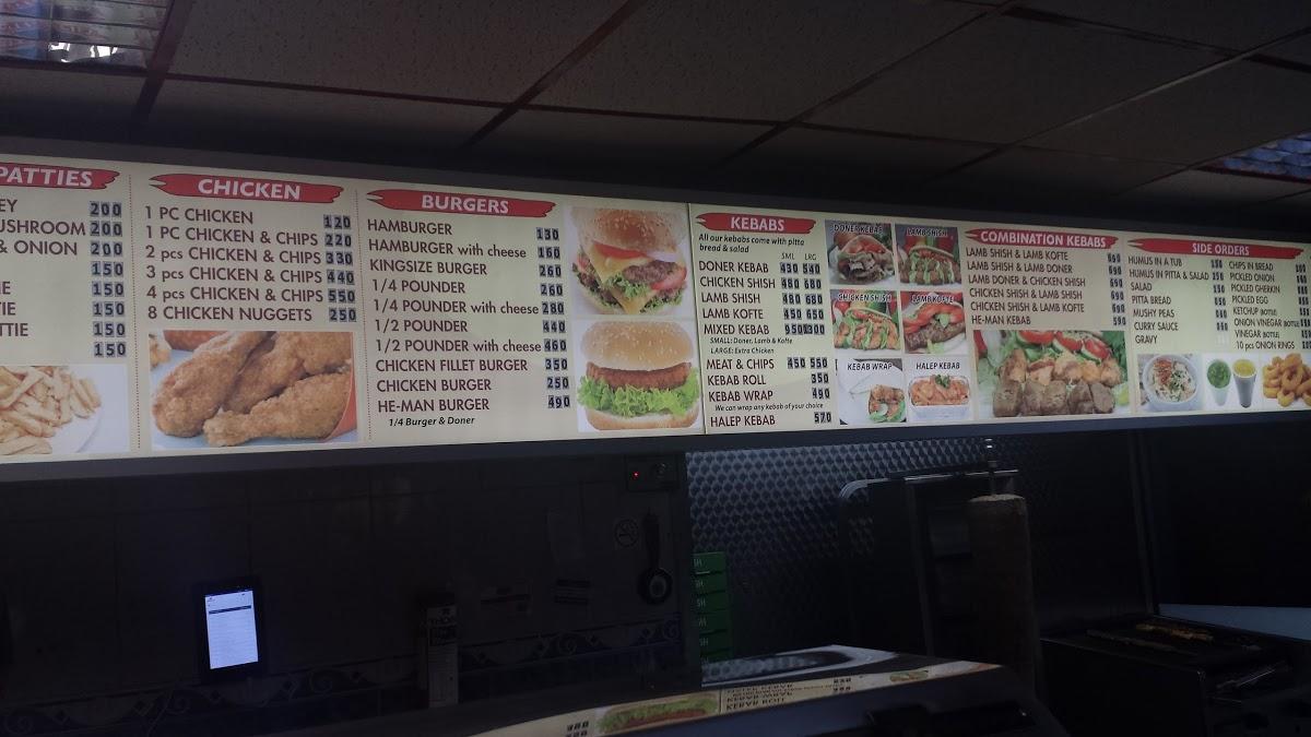 Menu at Sailors Fish Bar, London