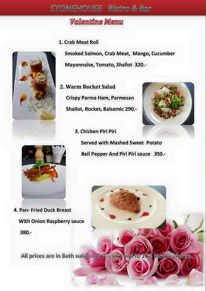 Menu at STONEHOUSE Bistro & Bar, Bangkok, 61 Langsuan Soi 2 Khwaeng ...