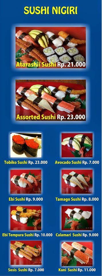 Menu at Atarashii Bento restaurant, Jember, Jl. Danau Toba No.9