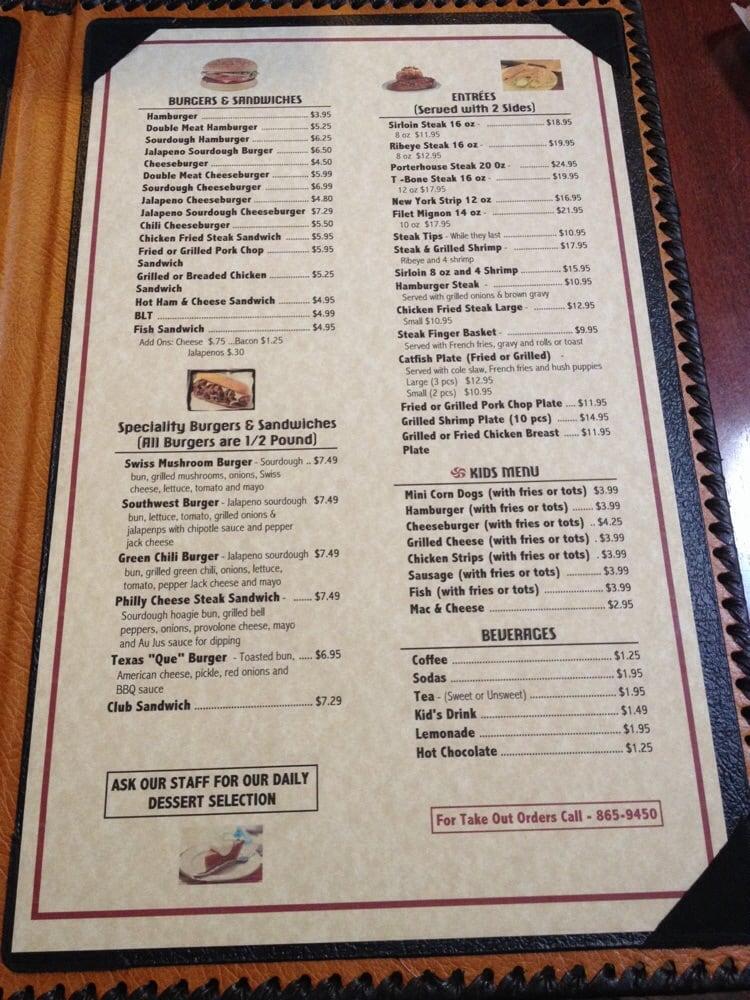 Menu at The Feed Mill BBQ, Gatesville