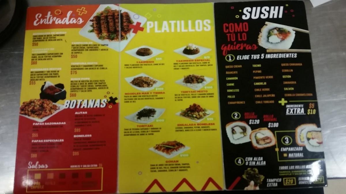 Carta del restaurante Tu Rollo Cinco, Hermosillo, C. Olivares # 127