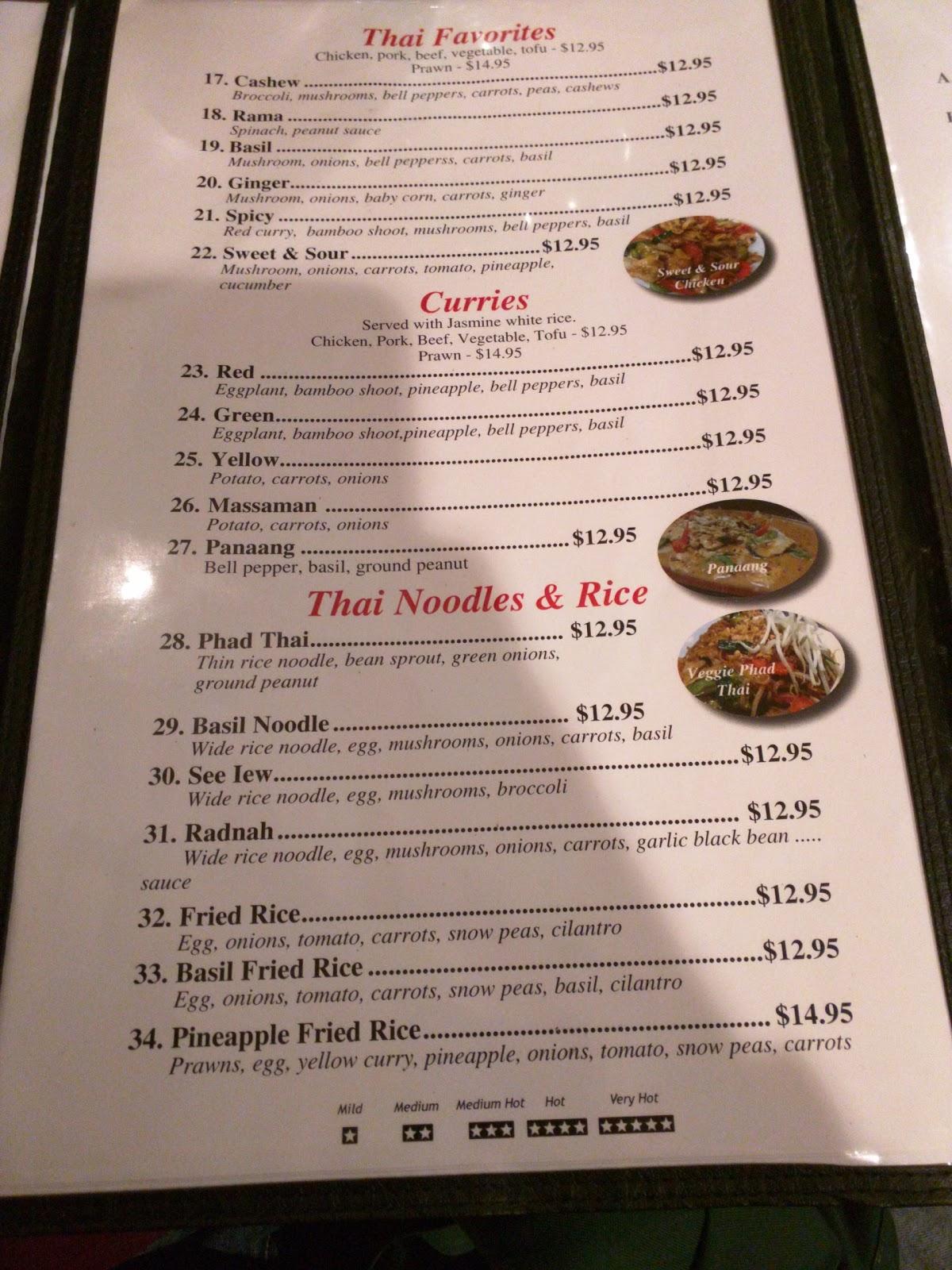 Menu at Galare Thai desserts, Sequim