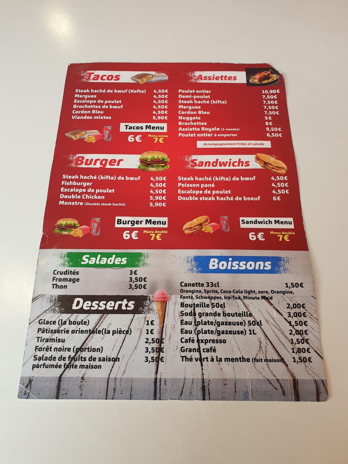 Menu at LE MAESTRO, Strasbourg