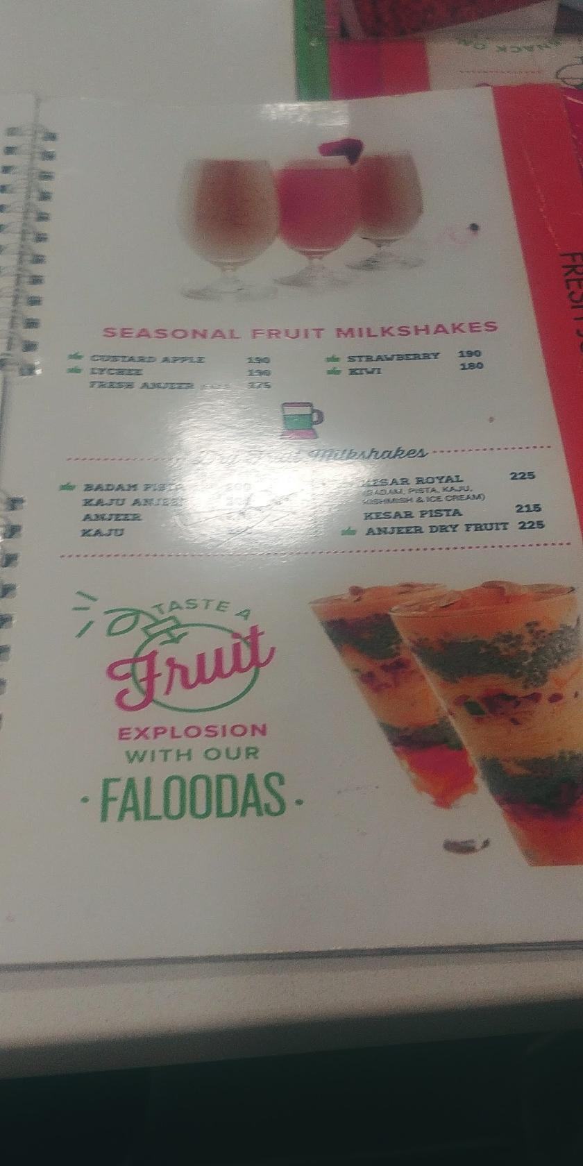 Menu at Bombaysthan, Coimbatore, Coimbatore