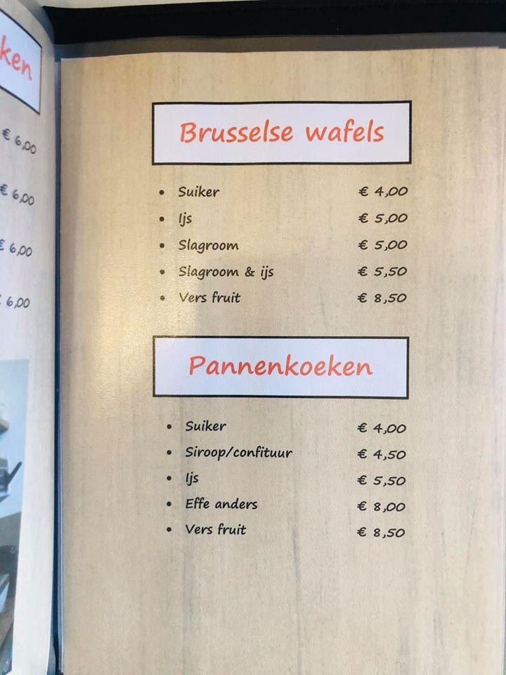 Menu at effe anders helchteren, Houthalen-Helchteren