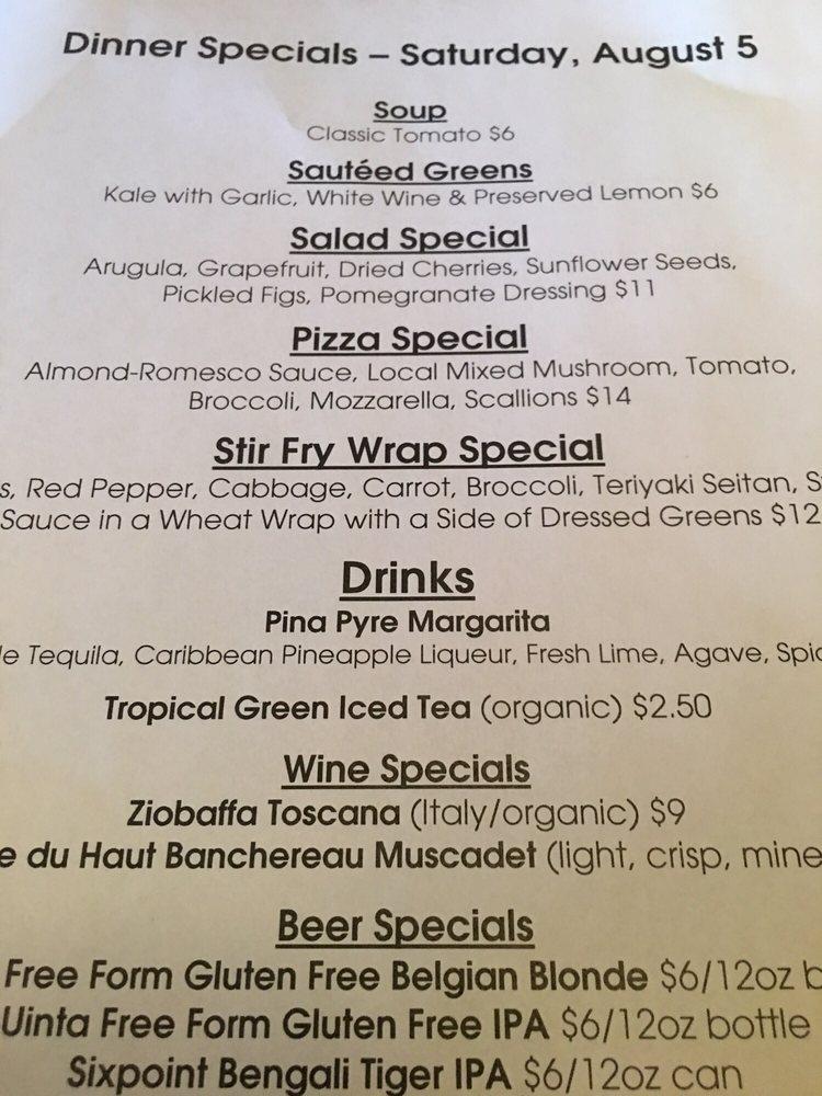 Menu at Garden Grille restaurant, Pawtucket, 727 East Ave