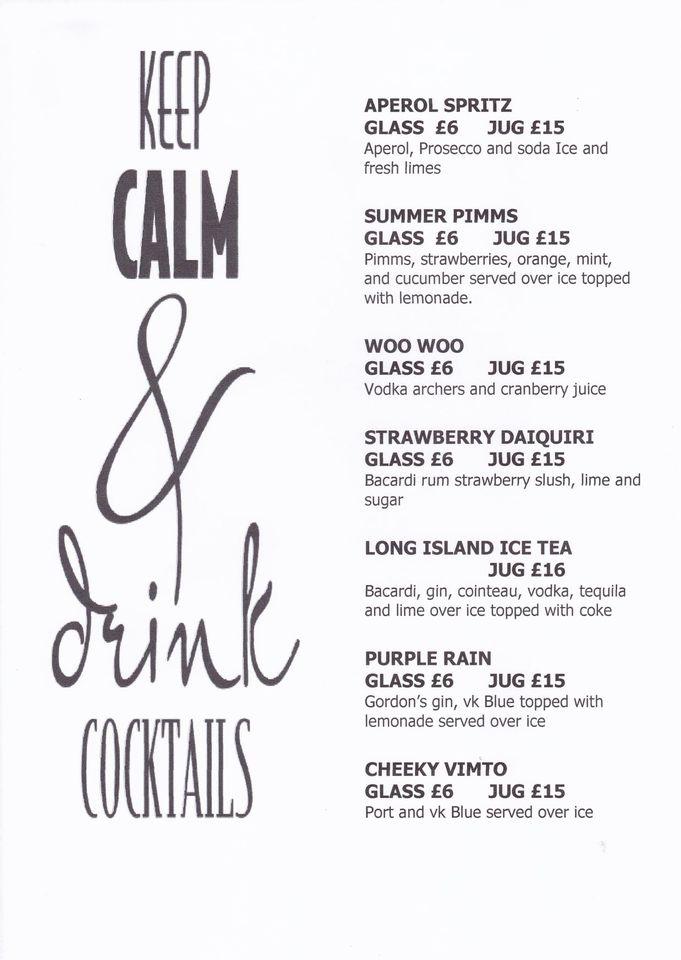 Menu at The Elm Tree pub & bar, Heath