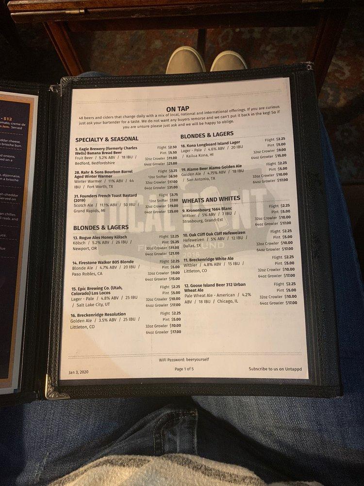 Menu at Local Pint pub & bar, Flower Mound