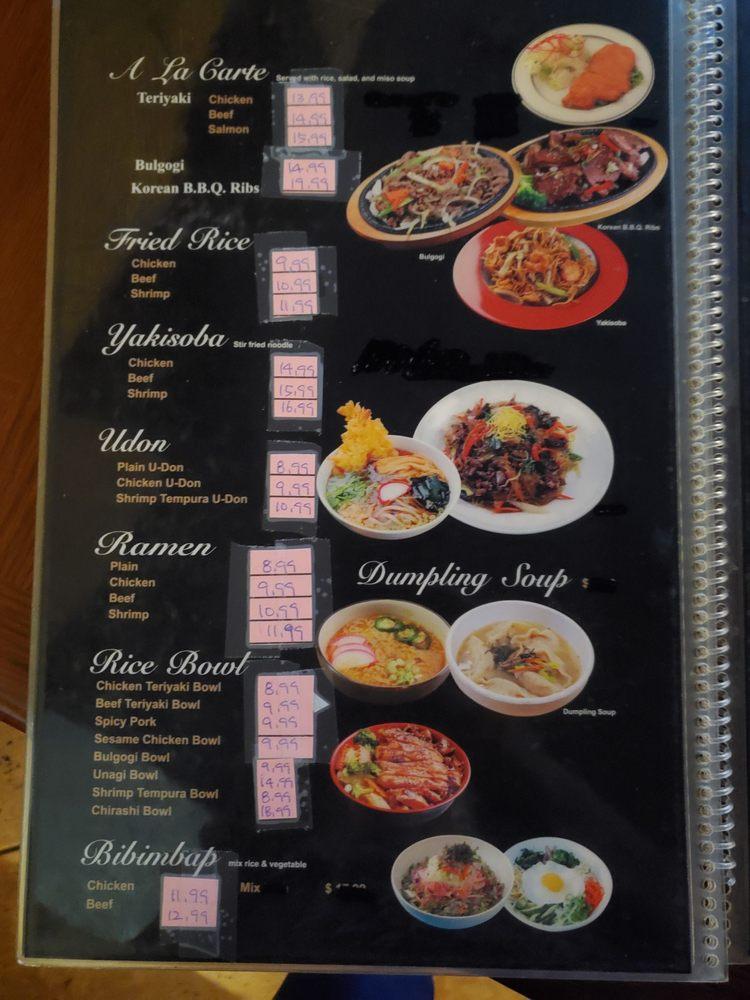 Menu at Samurai Sushi & Roll restaurant, Paso Robles