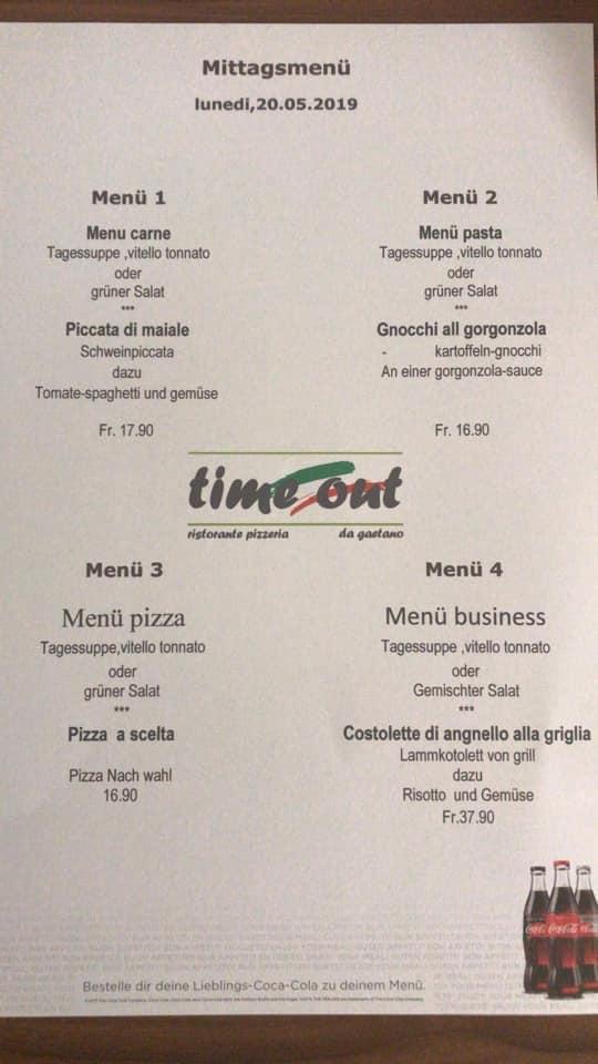 Menu da Time Out, Svitto