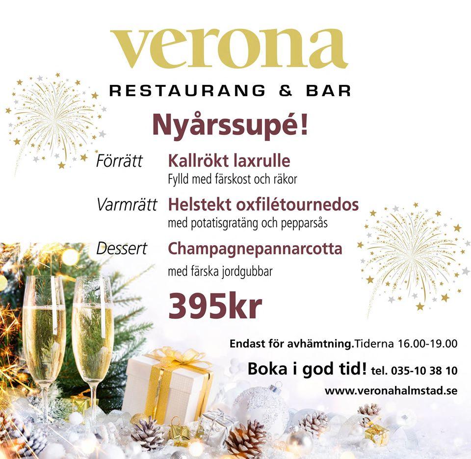 Menu at Verona Restaurant and Bar, Halmstad