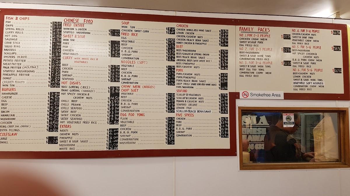 Menu at Asia Chinese Takeaways restaurant, Inglewood