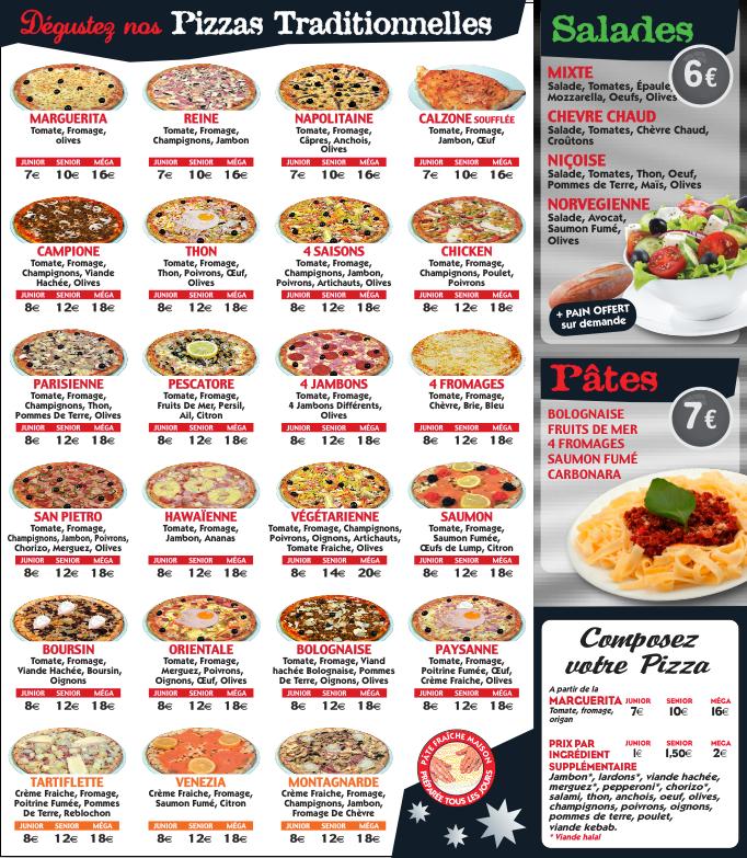Menu at COSMOS PIZZA pizzeria, Villerupt