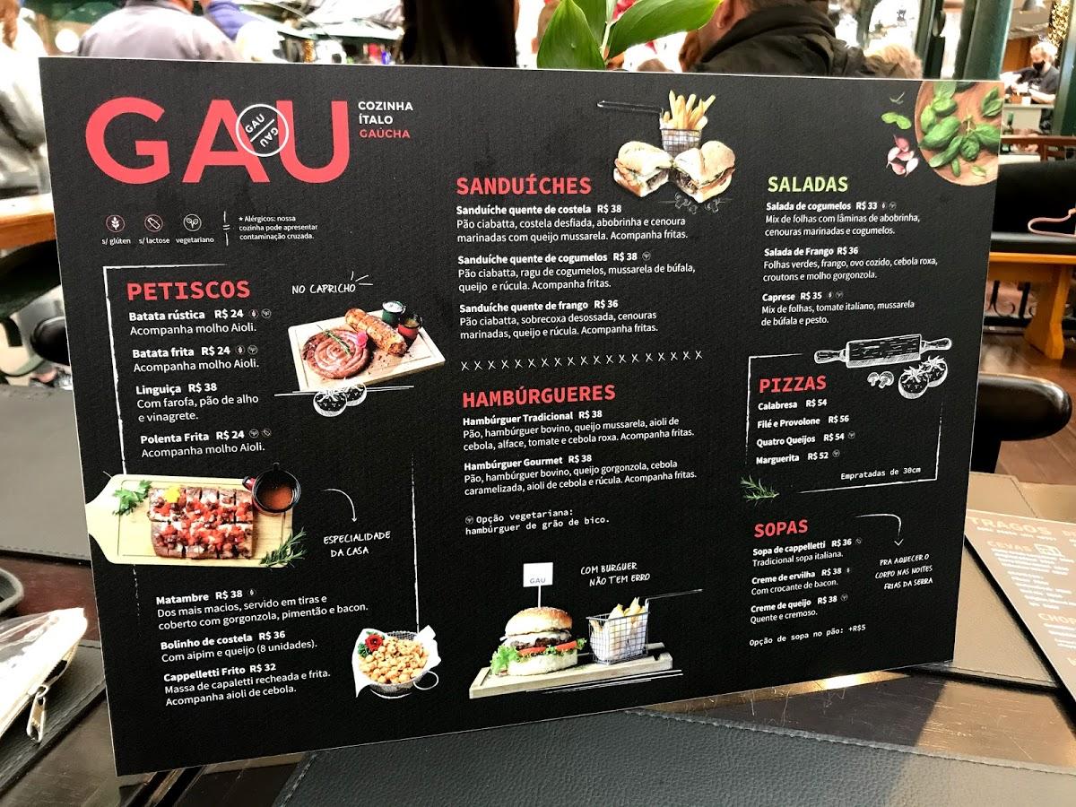 Menu em Gau Cozinha Ítalo-Gaúcha restaurante, Gramado