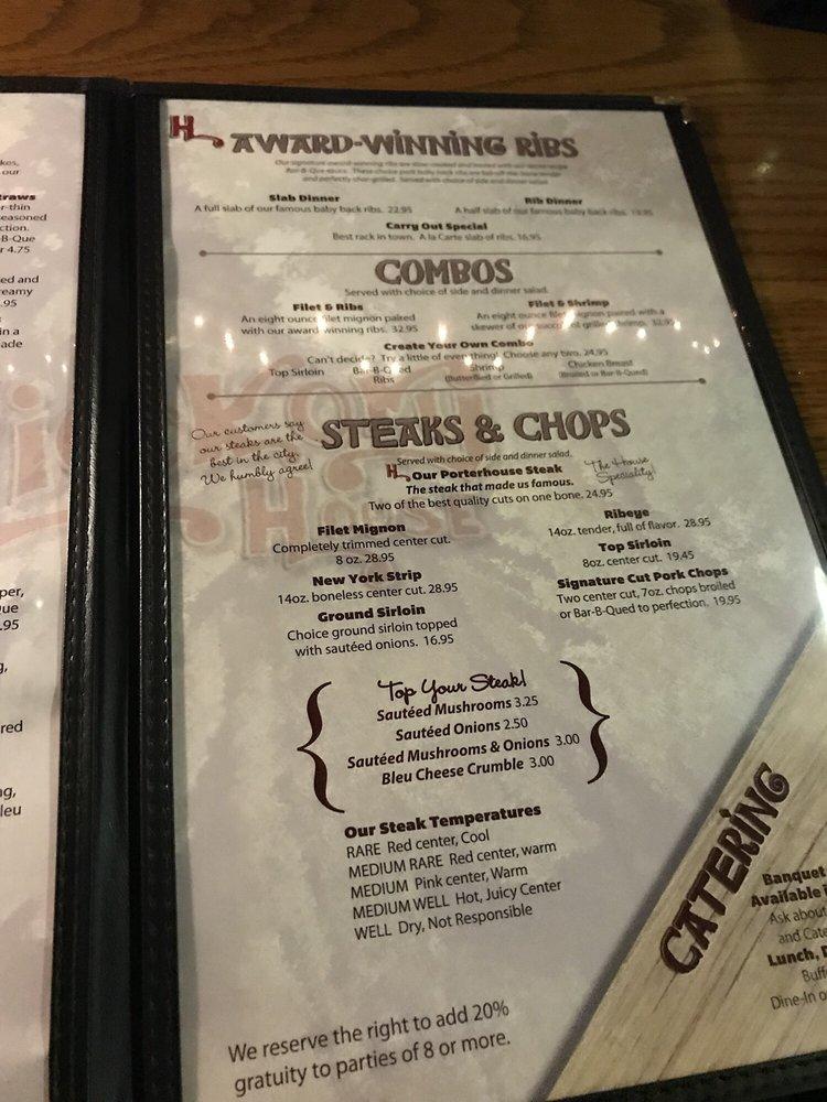 Menu at Hickory House BBQ, Gahanna, 550 Officenter Pl