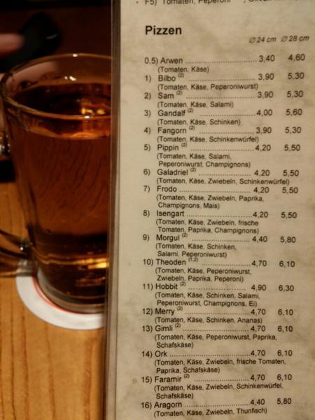 Menu at Hobbit pub & bar, Darmstadt