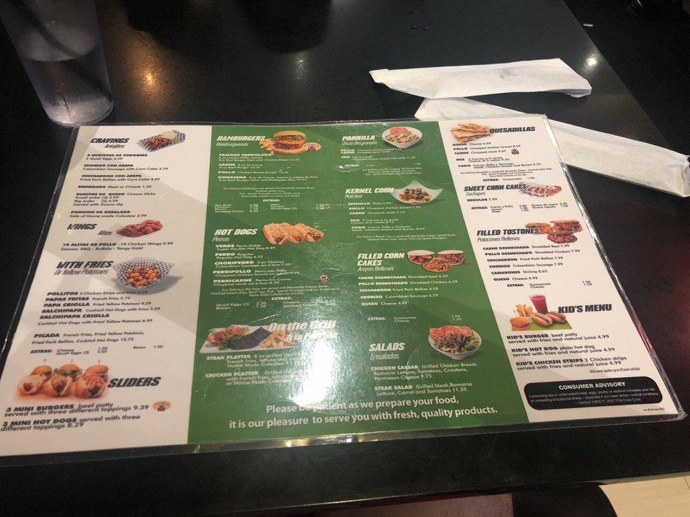 Menu at Los Verdes Miami Lakes restaurant, Miami Lakes, NW 186th St