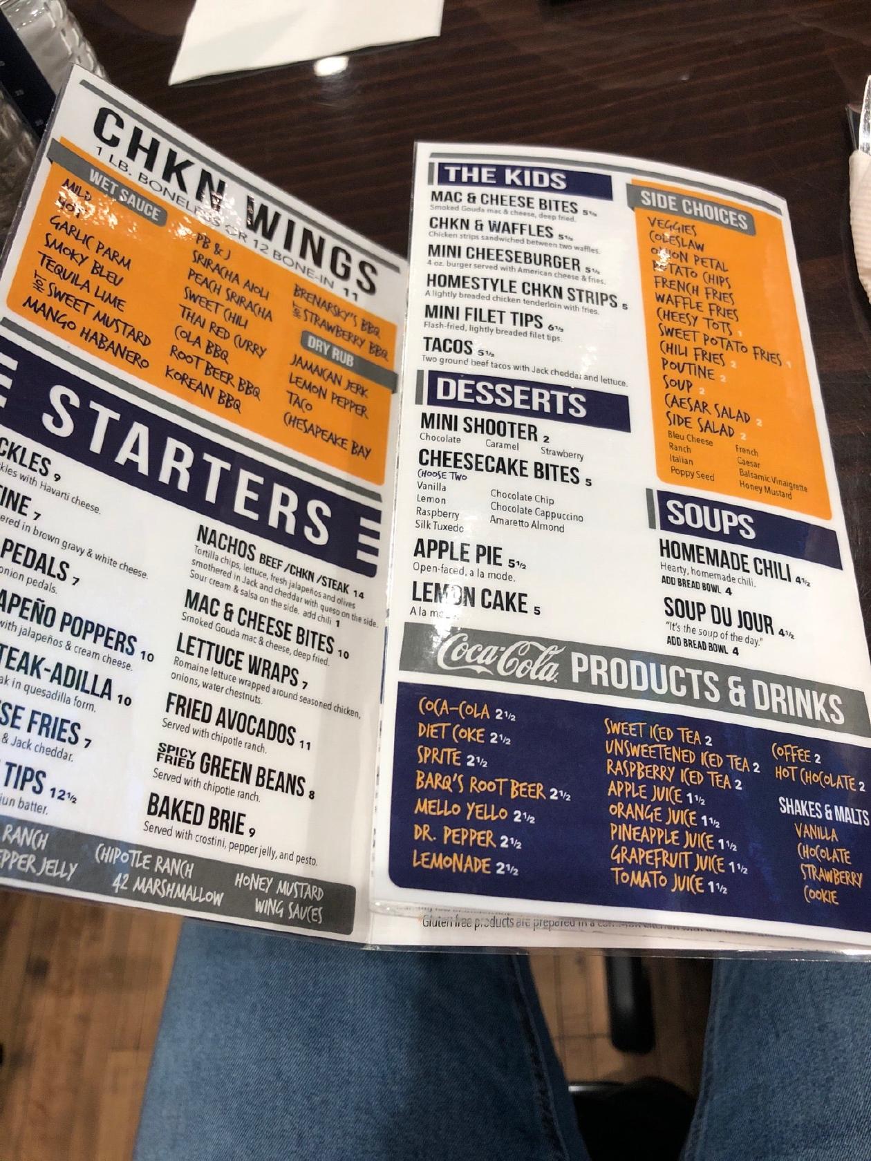 Menu at Blue 42 Sports Grille & Bar, Dickinson