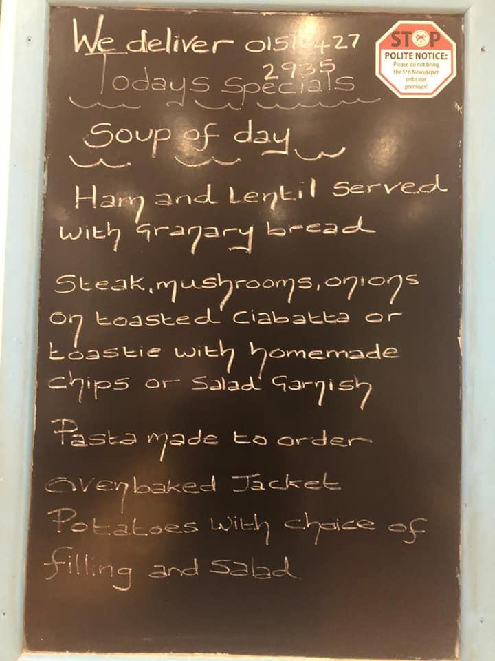 Menu at Cafe Cargo, Garston, 70 St Mary's Rd