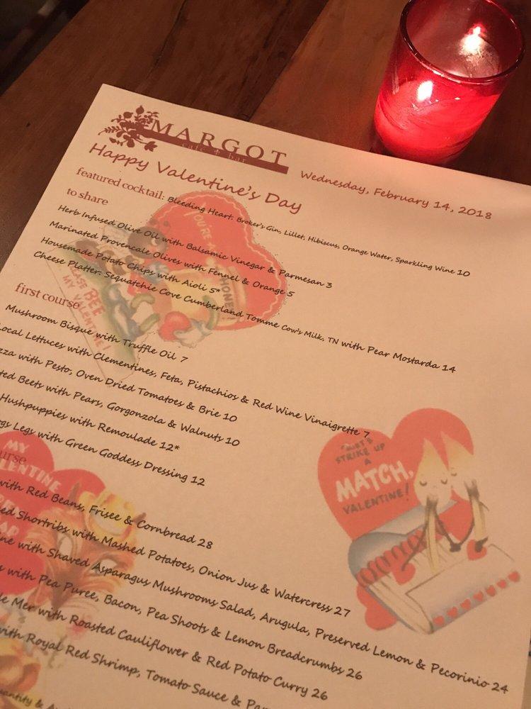 Menu at Margot Cafe & Bar, Nashville