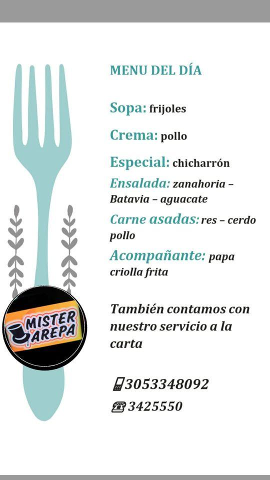 Menu at MÍSTER AREPA LA PRADERA restaurant, Dosquebradas