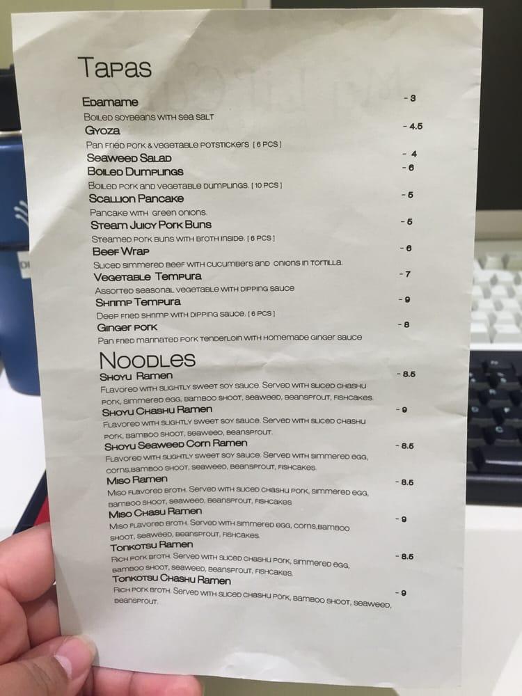 Menu at My Lil' Cube restaurant, Puyallup