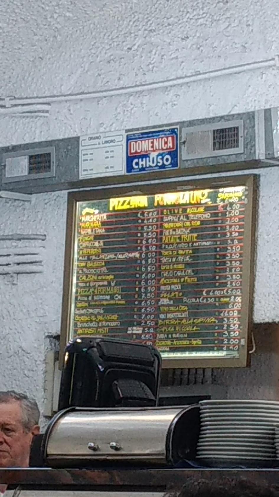 Menu da Pizzeria Formula 1, Roma