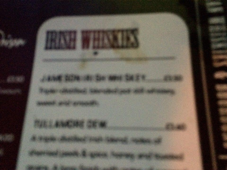 Menu at Slim Jim's Liquor Store pub & bar, London