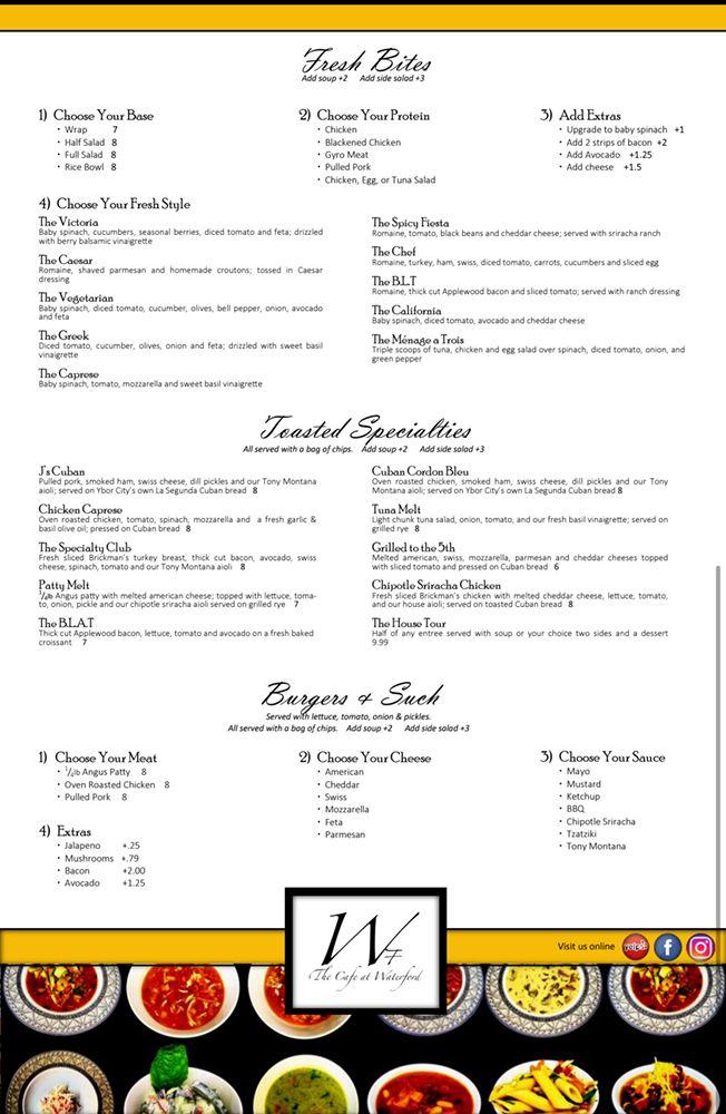 Menu at Rocky Point Deli restaurant, Tampa