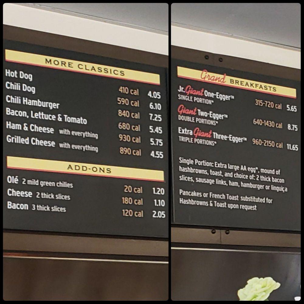 Carta del postres Nation's Giant Hamburgers & Great Pies, Pleasanton