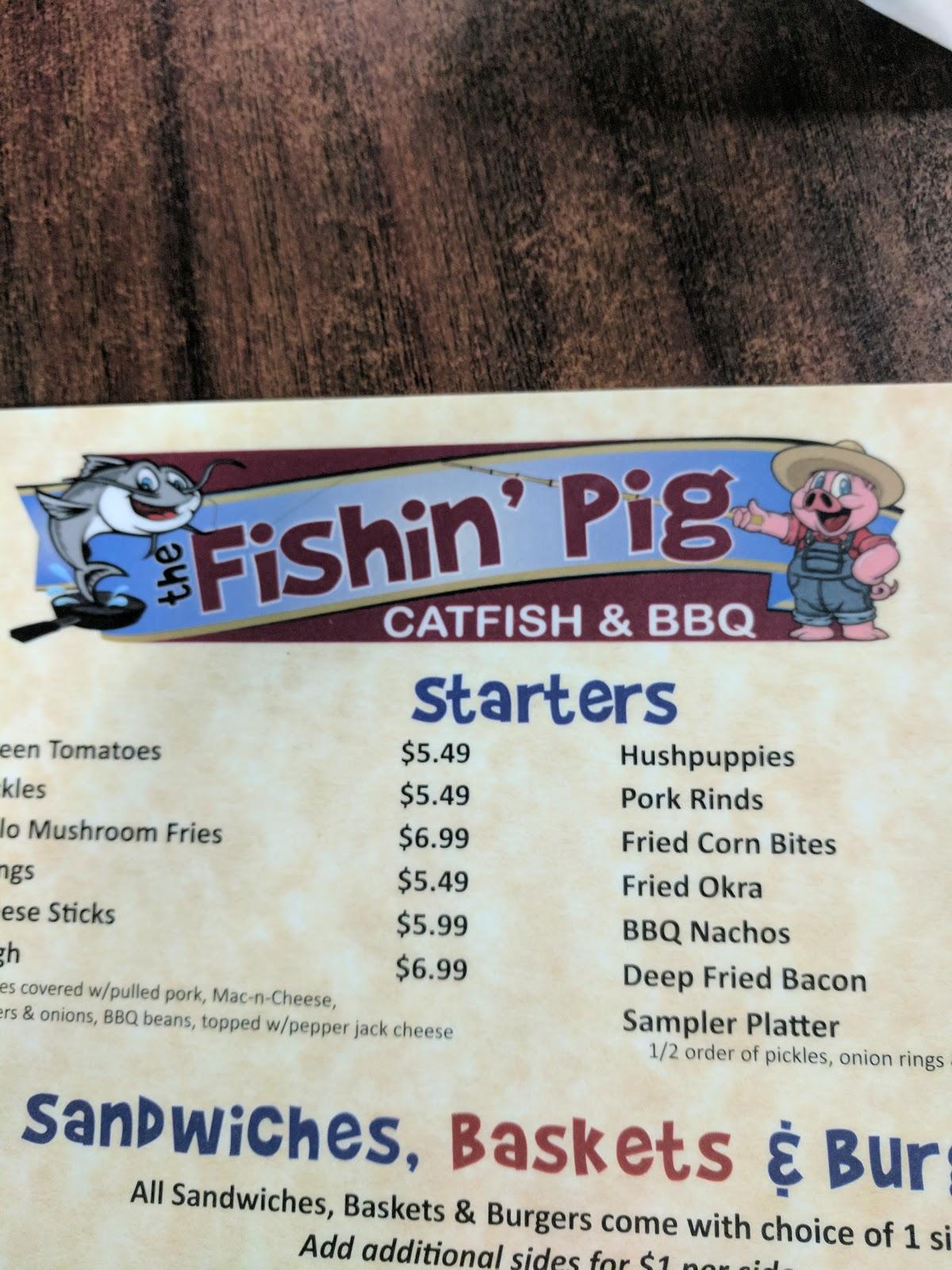 Menu at The Fishin' Pig BBQ, Poplar Bluff