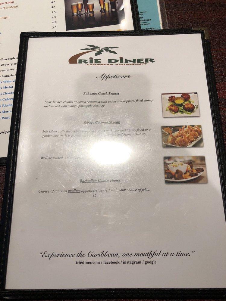 Menu at Irie Diner Caribbean Restaurant, Orange Park
