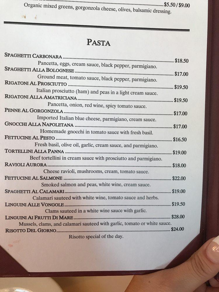 Menu at Firenze pizzeria, Bellevue