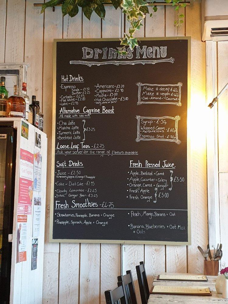 Menu at Into The Woods chorlton cafe, Manchester