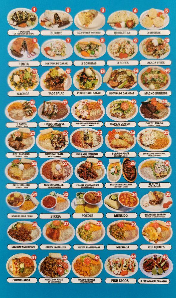Menu at El Kiosko restaurant, Oak Harbor