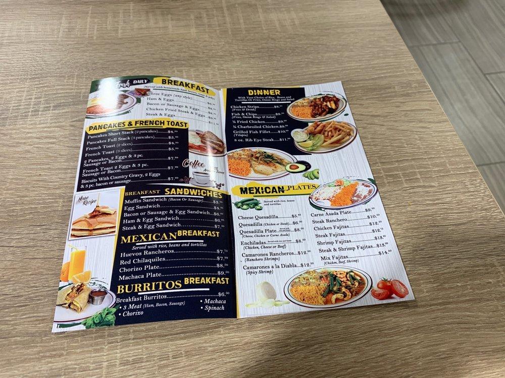 Menu at Chelo's Burger restaurant, Mecca